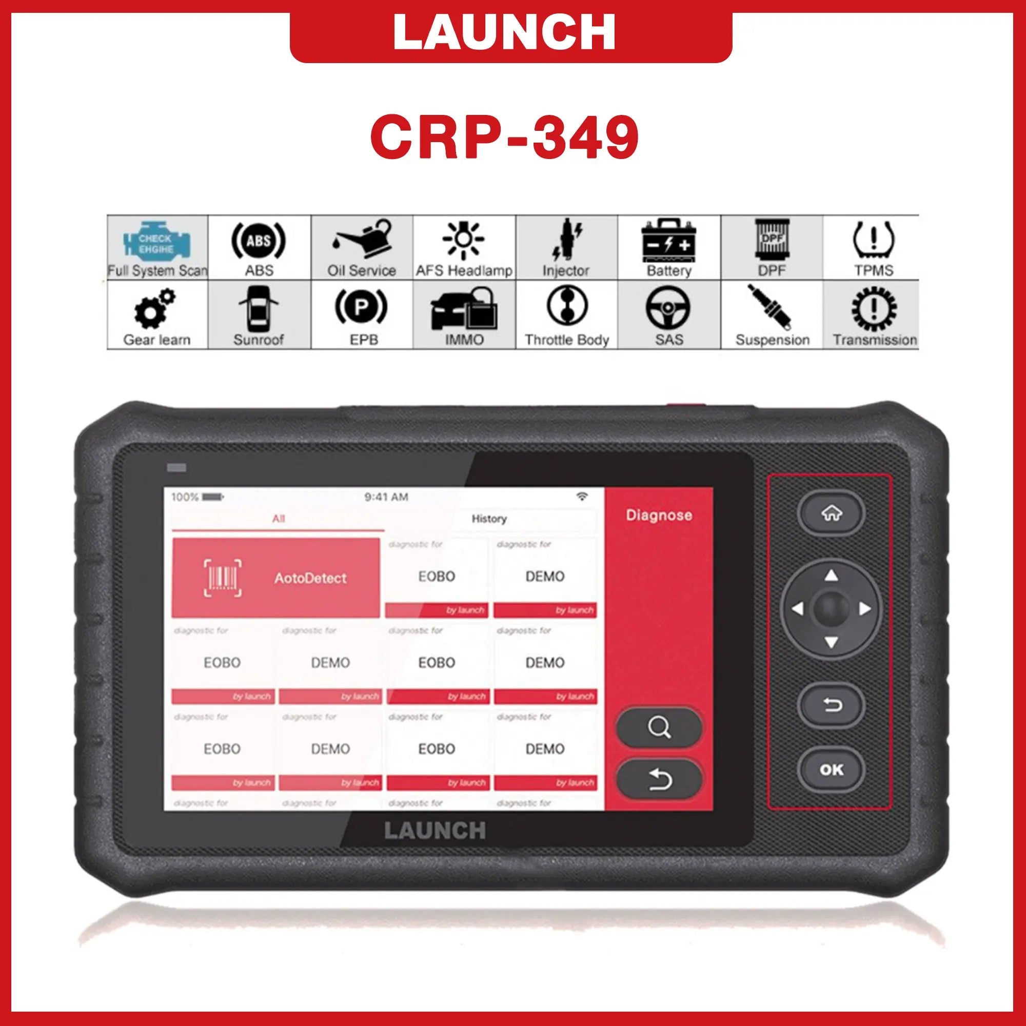 Launch CRP349 Creader Professional All system Car Diagnostic Scan Tool – FairTools