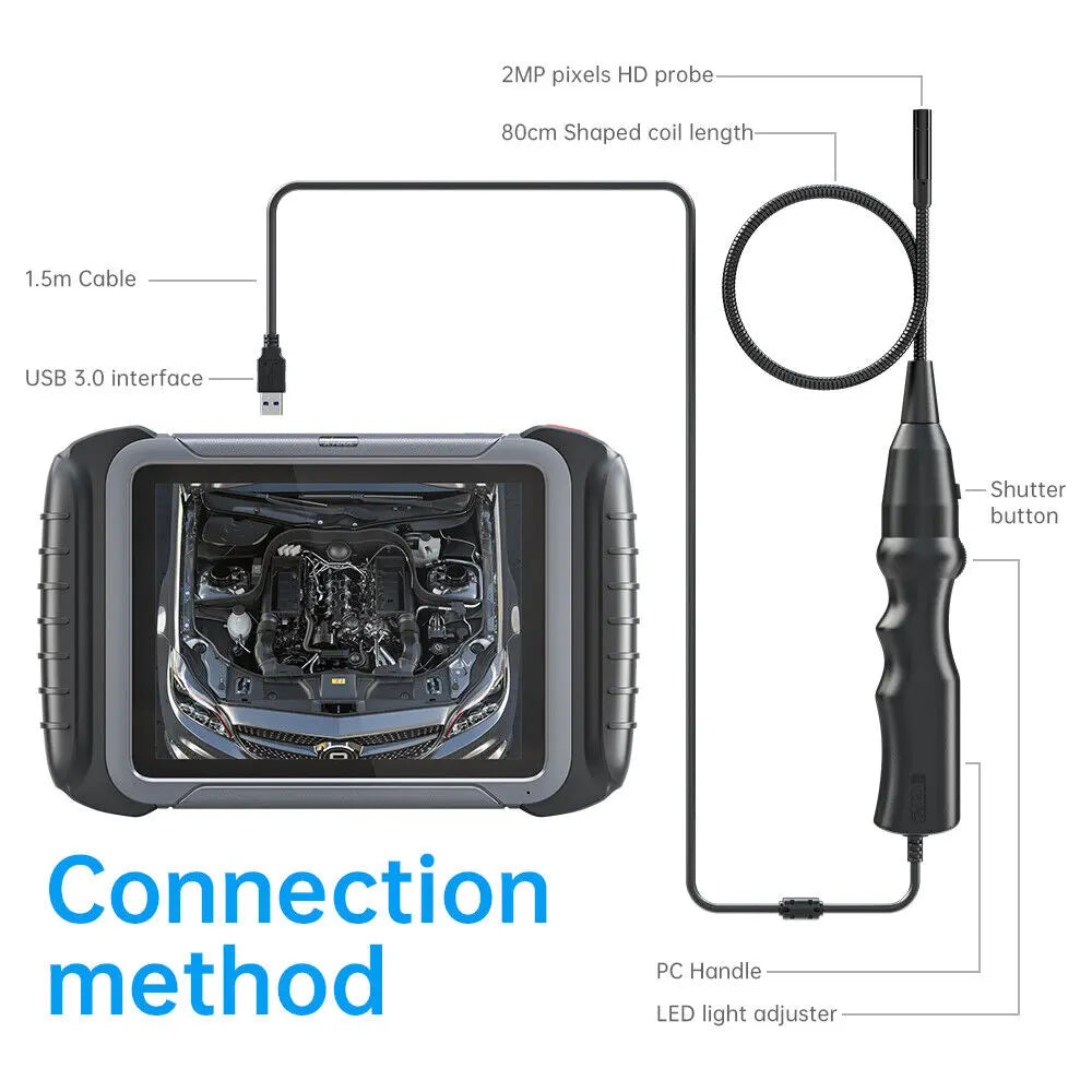 XTOOL XV100 HD Flexible Snake Inspection Videoscope | XTOOL Tablet USB 3.0 – FairTools