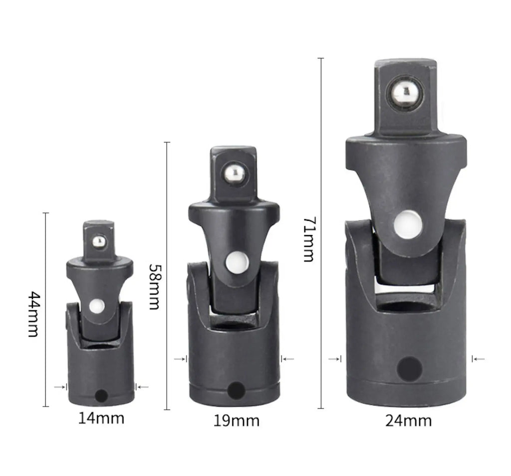 3 pcs universal joint electric wrench adjustable socket – FairTools