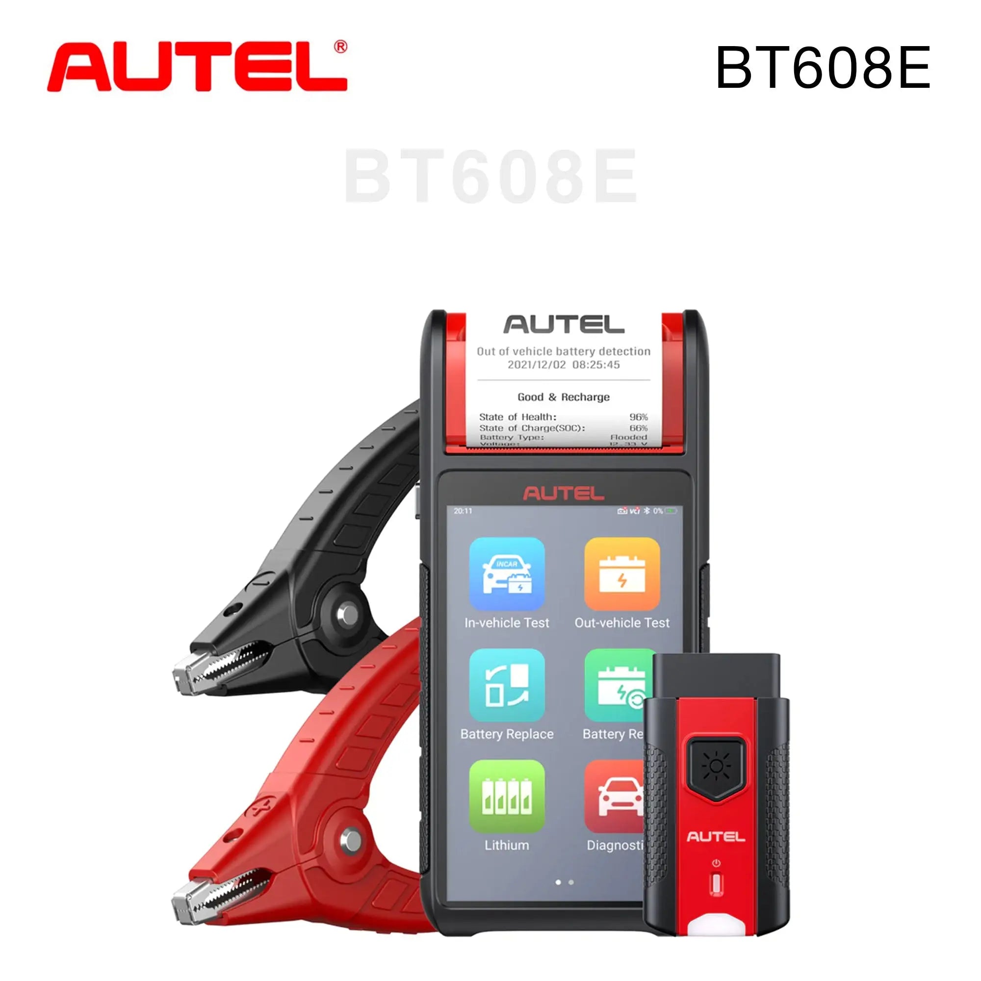 Autel BT608 (E) MaxiBAS Battery Tester Car Battery Load Test Tool ...