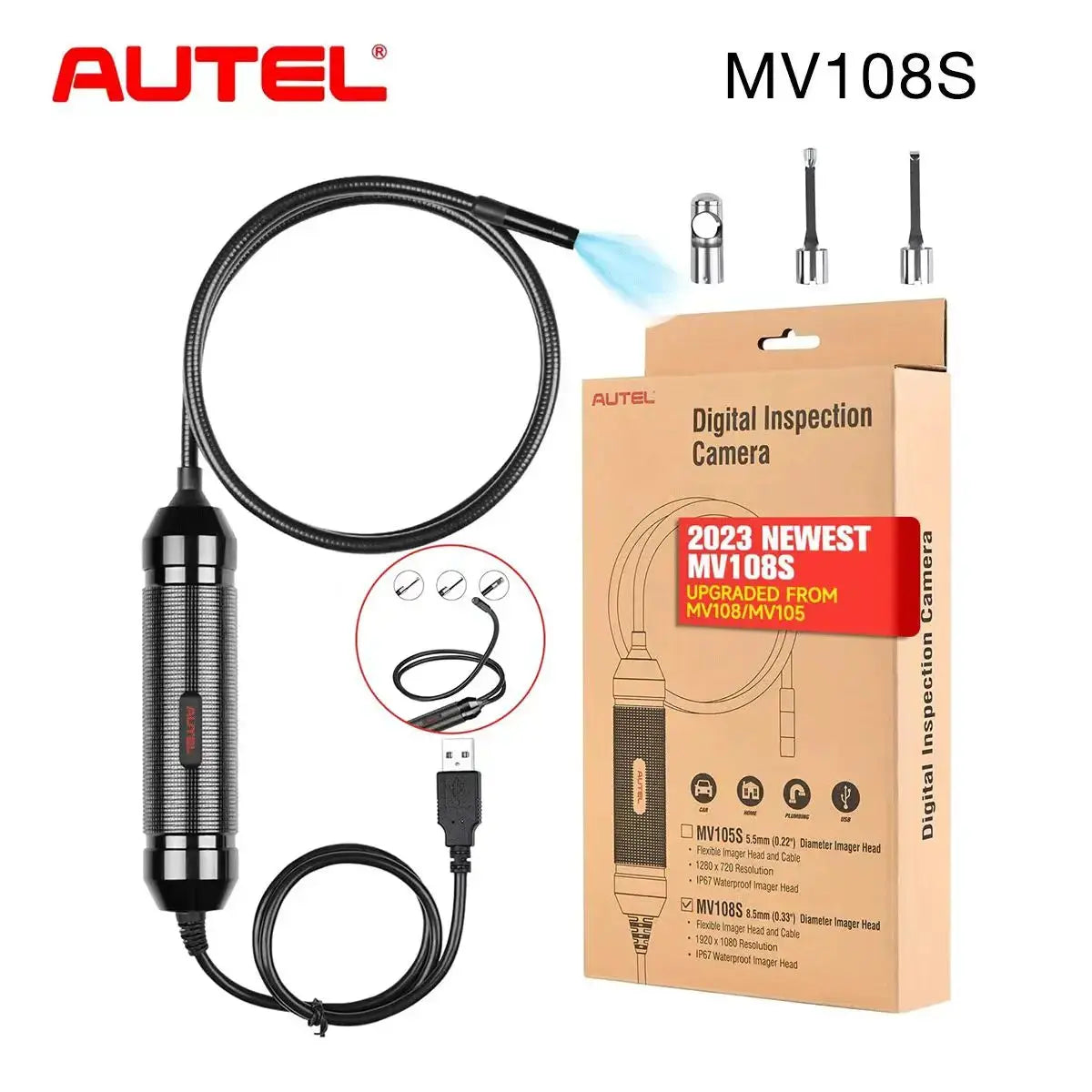 Autel MaxiVideo MV108S Borescope Inspection Camera – FairTools